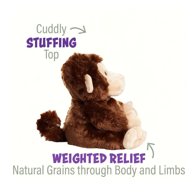 Weighted Warm-able Monkey Anxiety Plushie Custom Personal Note Card ...