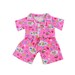 10" Cuddly Cute Pink Teddy Bear Pj's Flannel Pajamas Small 10" Stuffed ...