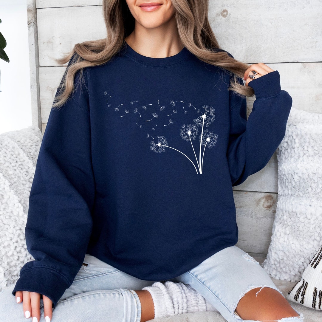 Dandelion Sweatshirt, Inspirational Sweater, Windflower, Meditation ...
