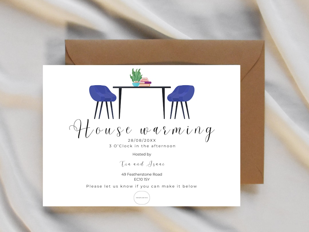 Printable House Warming Invitation Editable With Canva - Etsy
