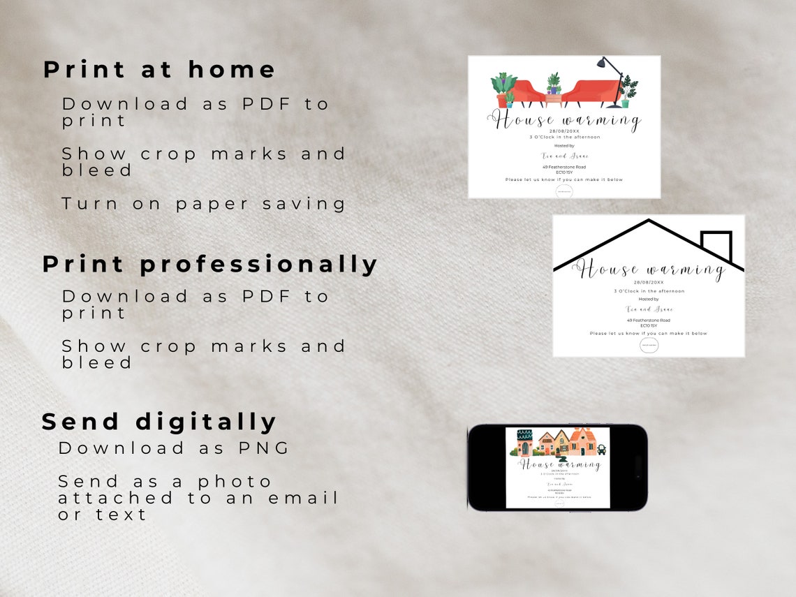 Printable House Warming Invitation Editable With Canva - Etsy