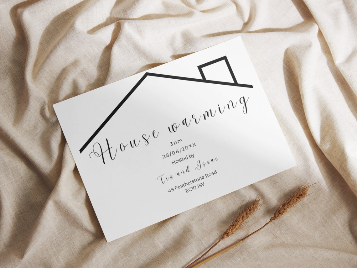 Printable House Warming Invitation Editable With Canva - Etsy
