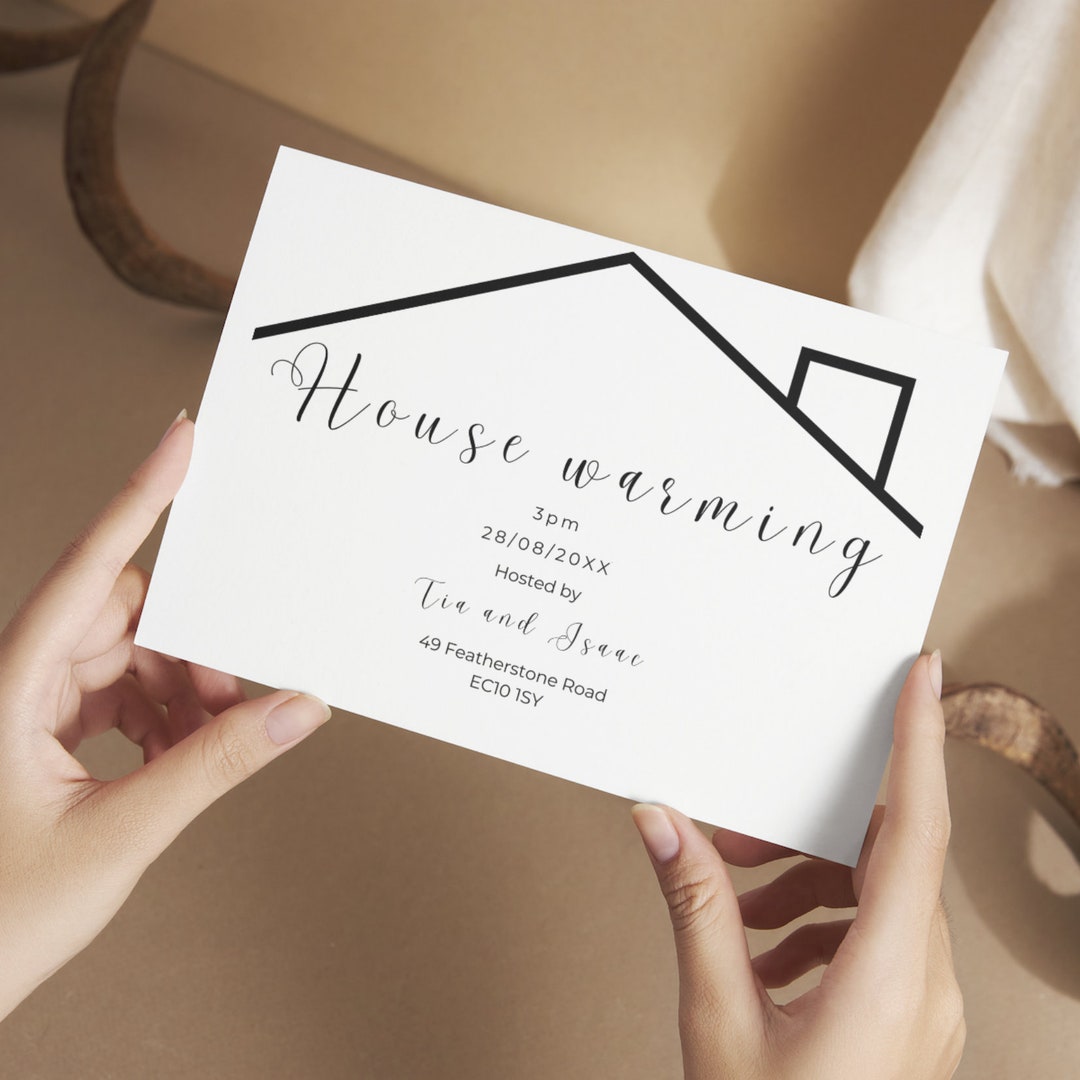 Printable House Warming Invitation | Editable With Canva | Instant ...