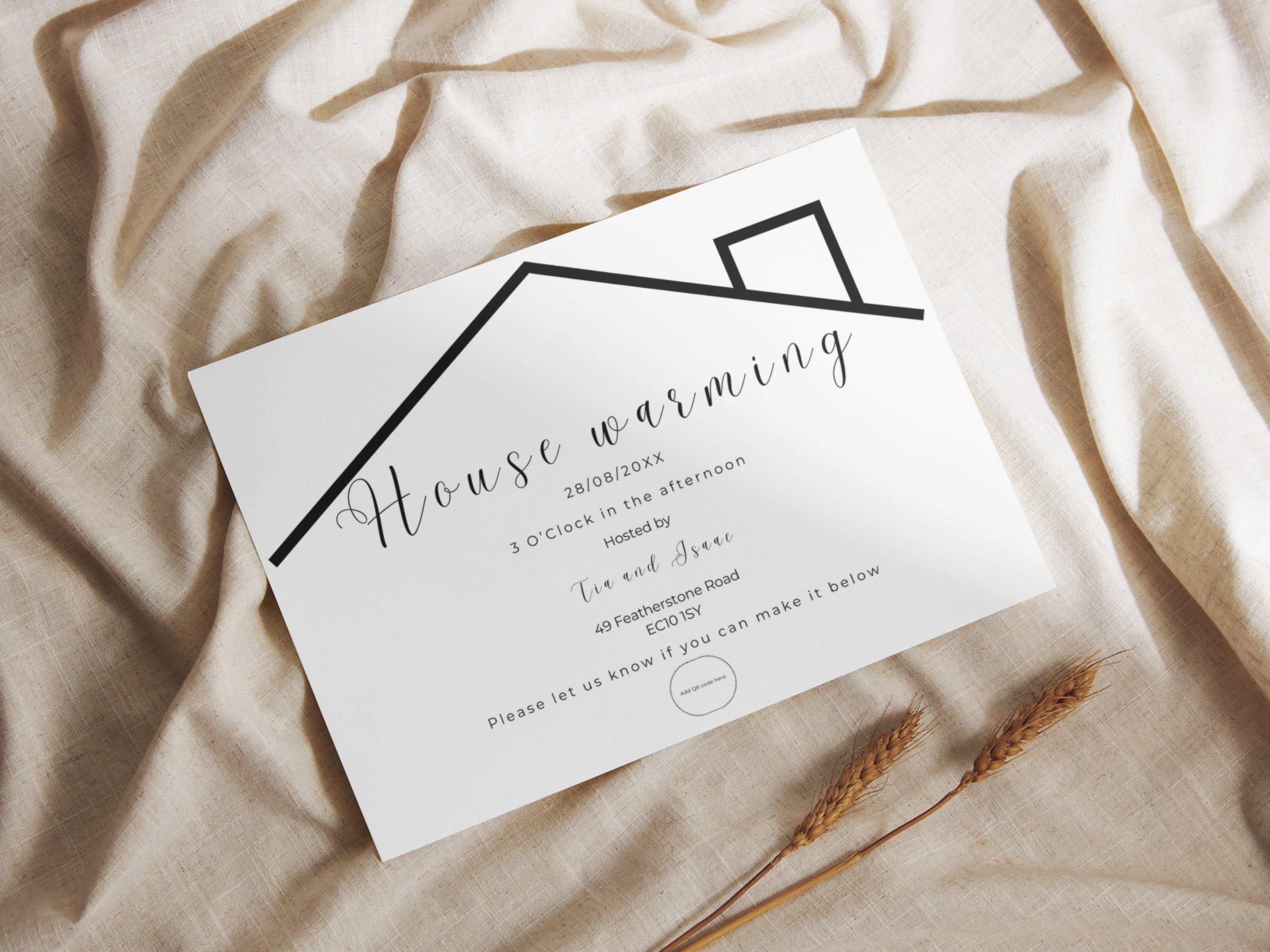 Printable House Warming Invitation | Editable With Canva | Instant ...