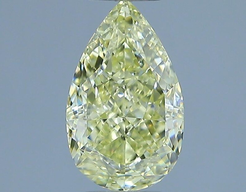 1.07 Ct. Fancy Light Yellow, Natural Even, VVS2 Pear - GIA Certified ...