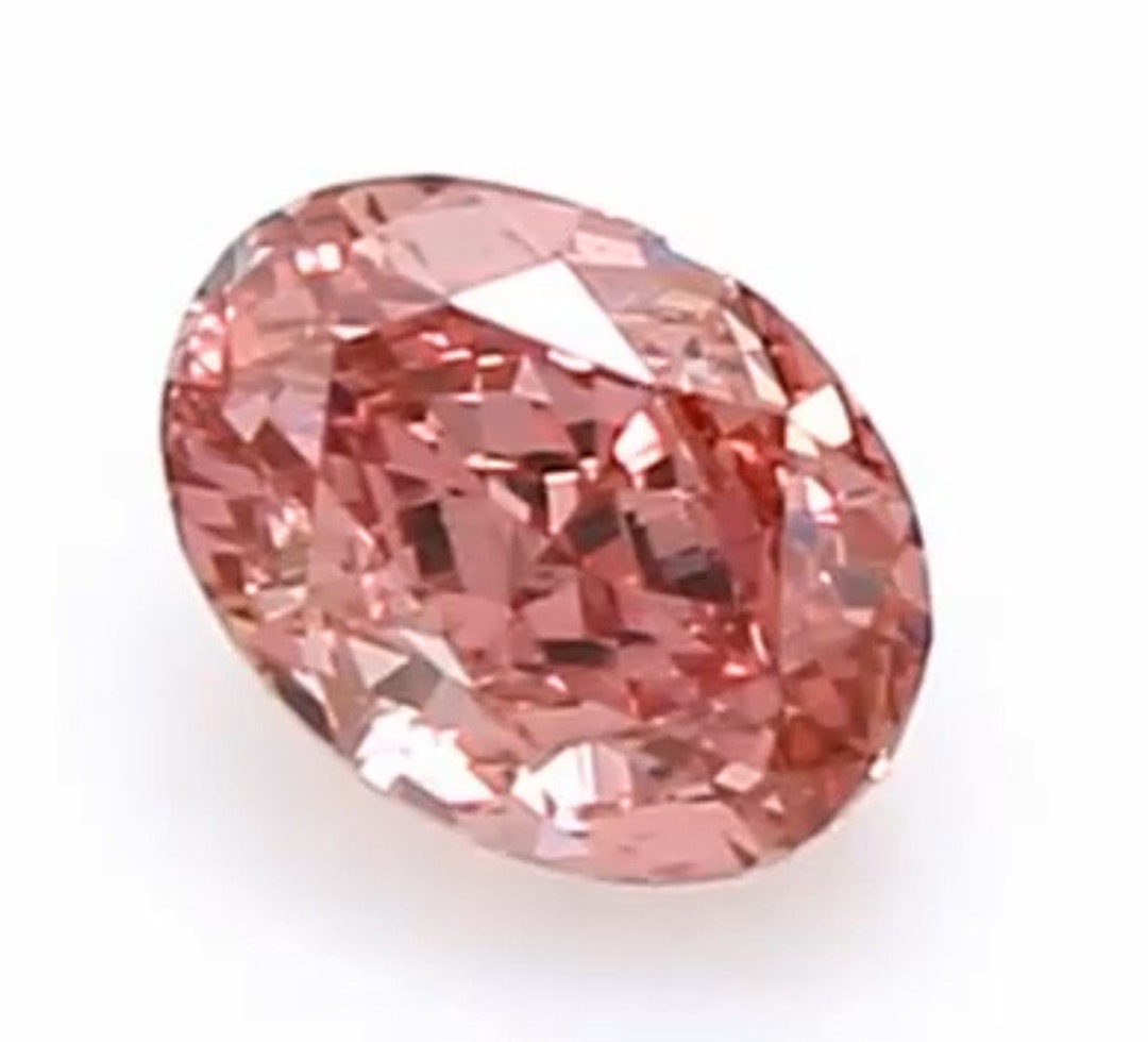 0.12 Ct. Fancy Vivid Pink, Natural Even, Oval - GIA Certified Natural ...