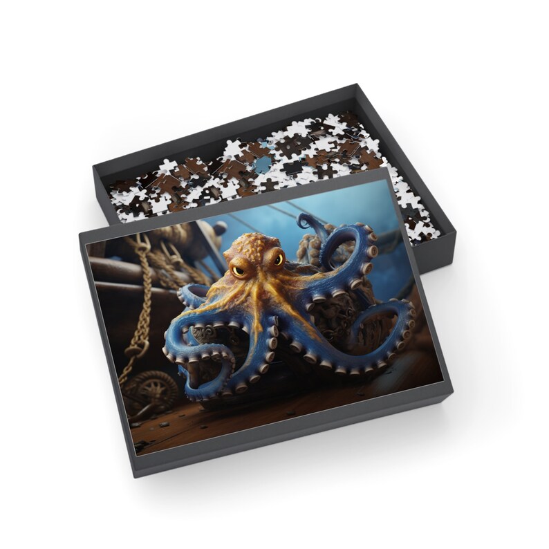 Blue-ringed Octopus Pirate Puzzle 96, 252, 500, 1000-piece - Etsy