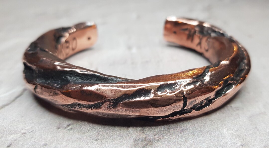 Custom Heavy Copper Cuff for Men | 135 G | 12 X 10 Mm | Hand Forged ...