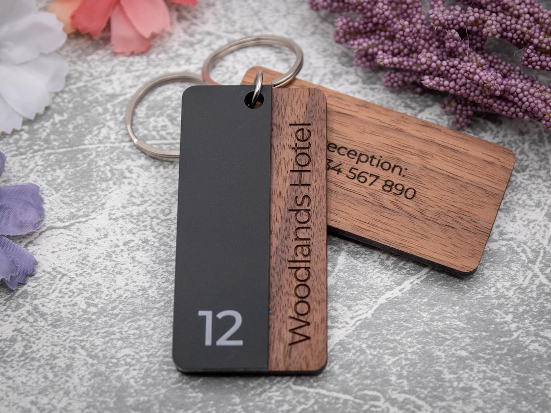 Custom Hotel Key Chain With Name and Room Number - Personalized Motel ...