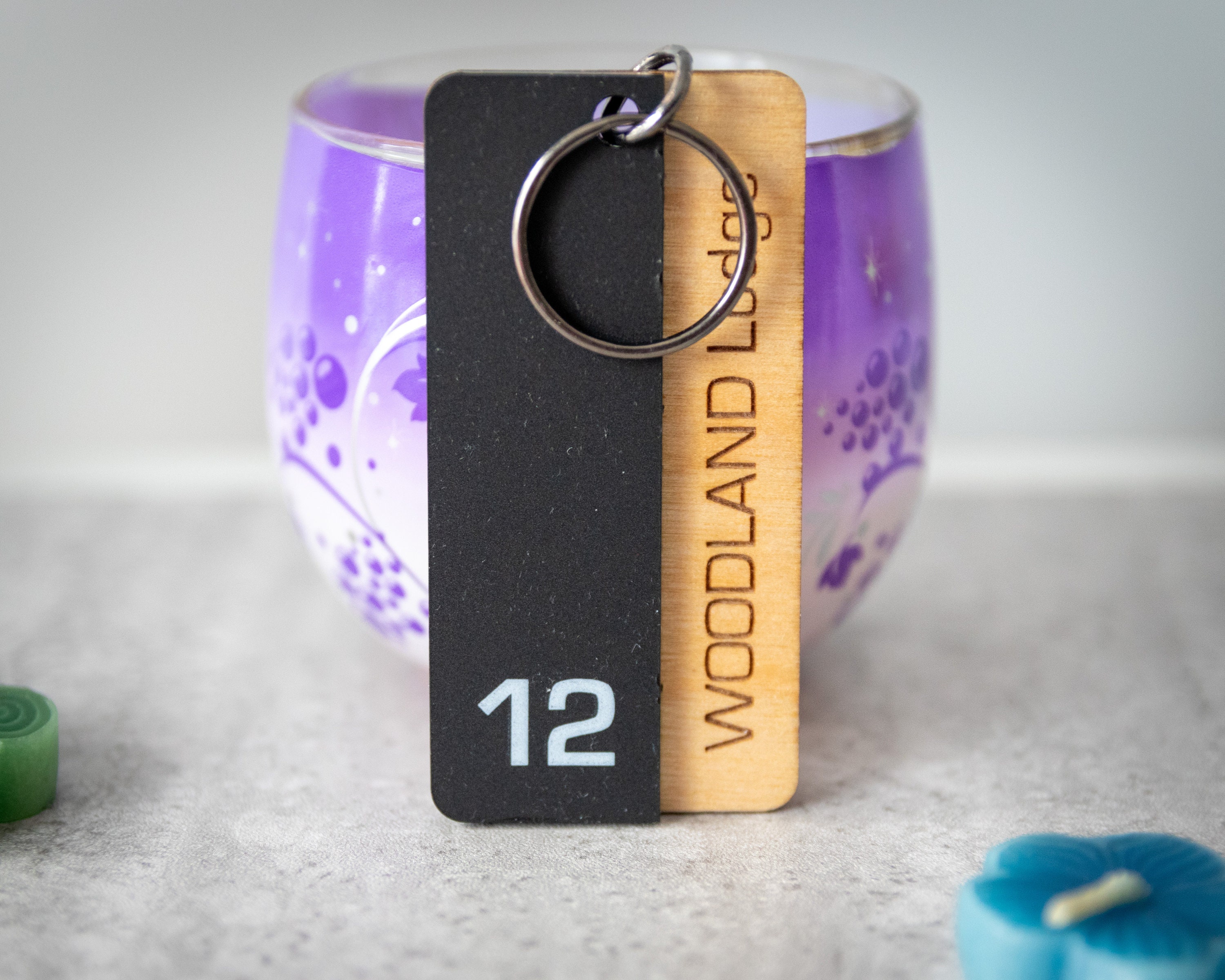 Personalized Hotel Keychain: Custom Acrylic & Wood Key Tag - Etsy