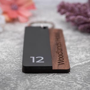 Custom Hotel Key Chain With Name and Room Number - Personalized Motel ...