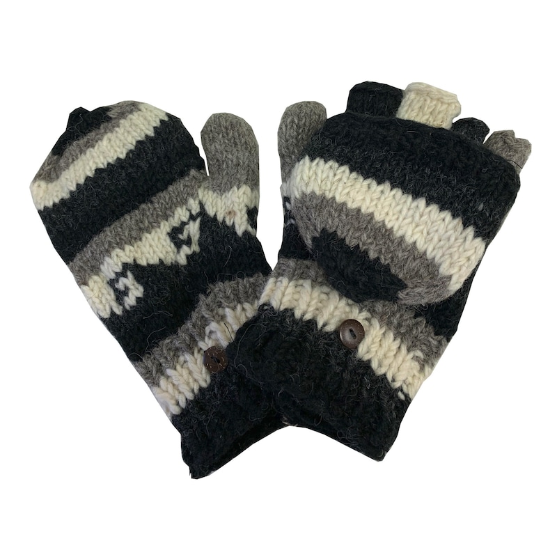 Mittens With Finger Flap - Etsy