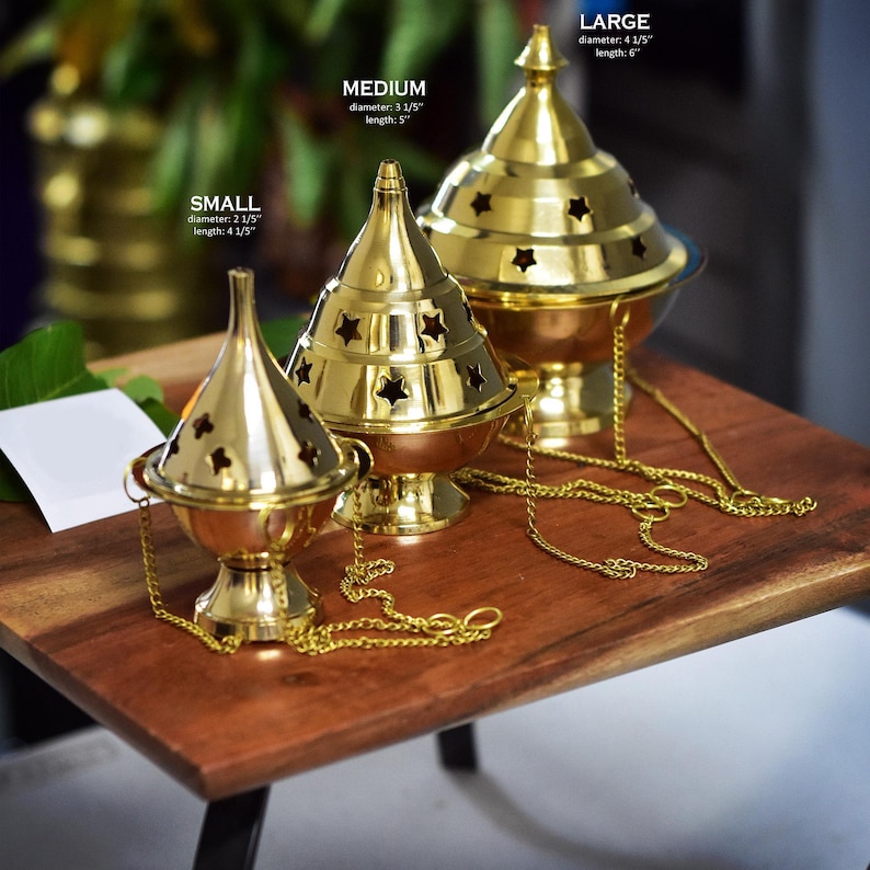 Hanging Brass Burner Incense Resin Cone Burner Extra Large - Etsy