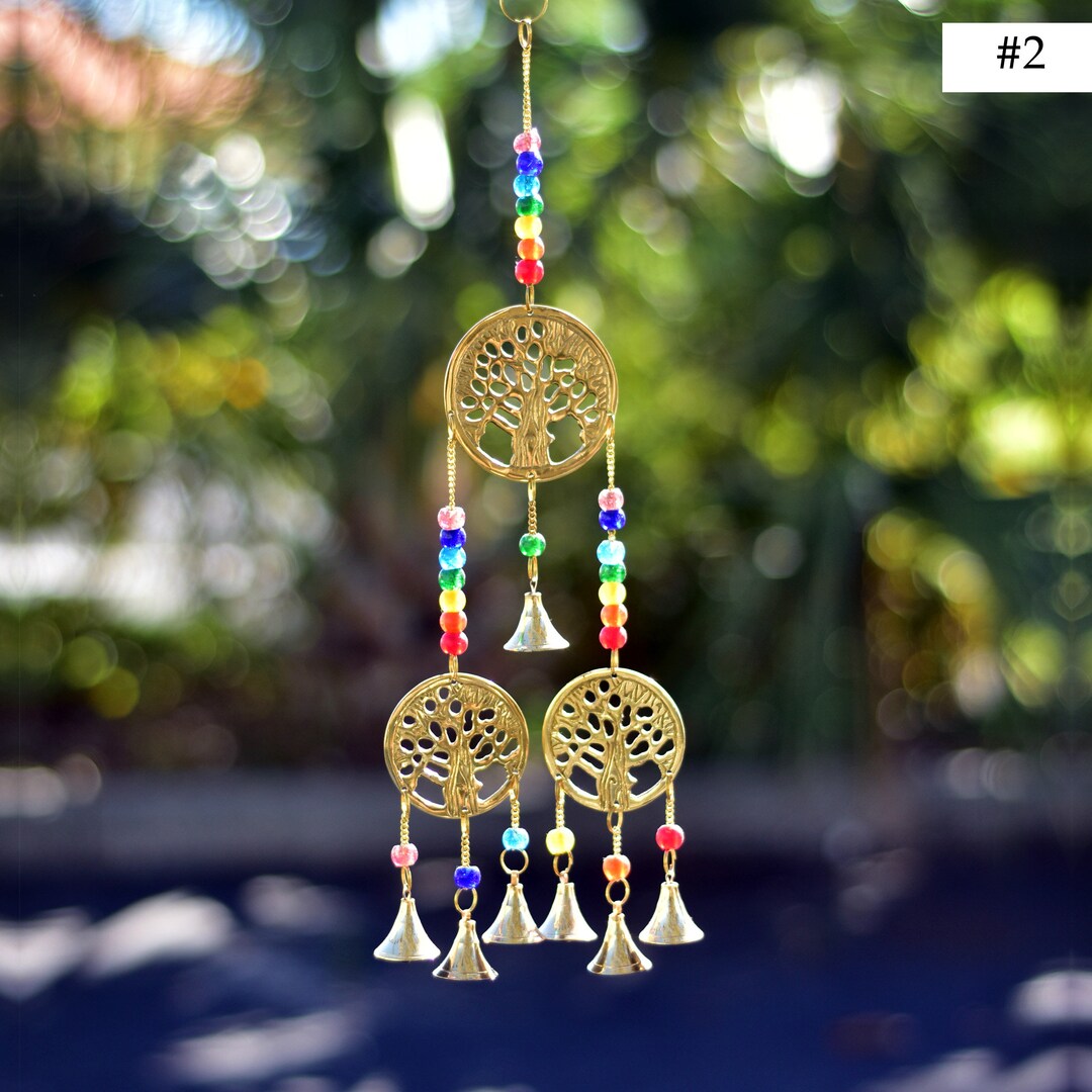 Bohemian Handmade Brass Tree of Life Decorative Beaded Home and Garden ...