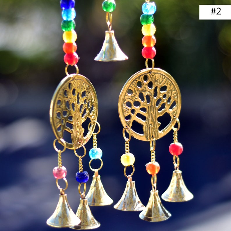 Bohemian Handmade Brass Tree of Life Decorative Beaded Home and Garden ...