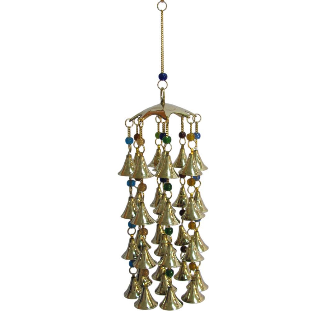 Beaded Brass Bell Yoga Zen Meditation Harmony Hanging Wind Chime for ...