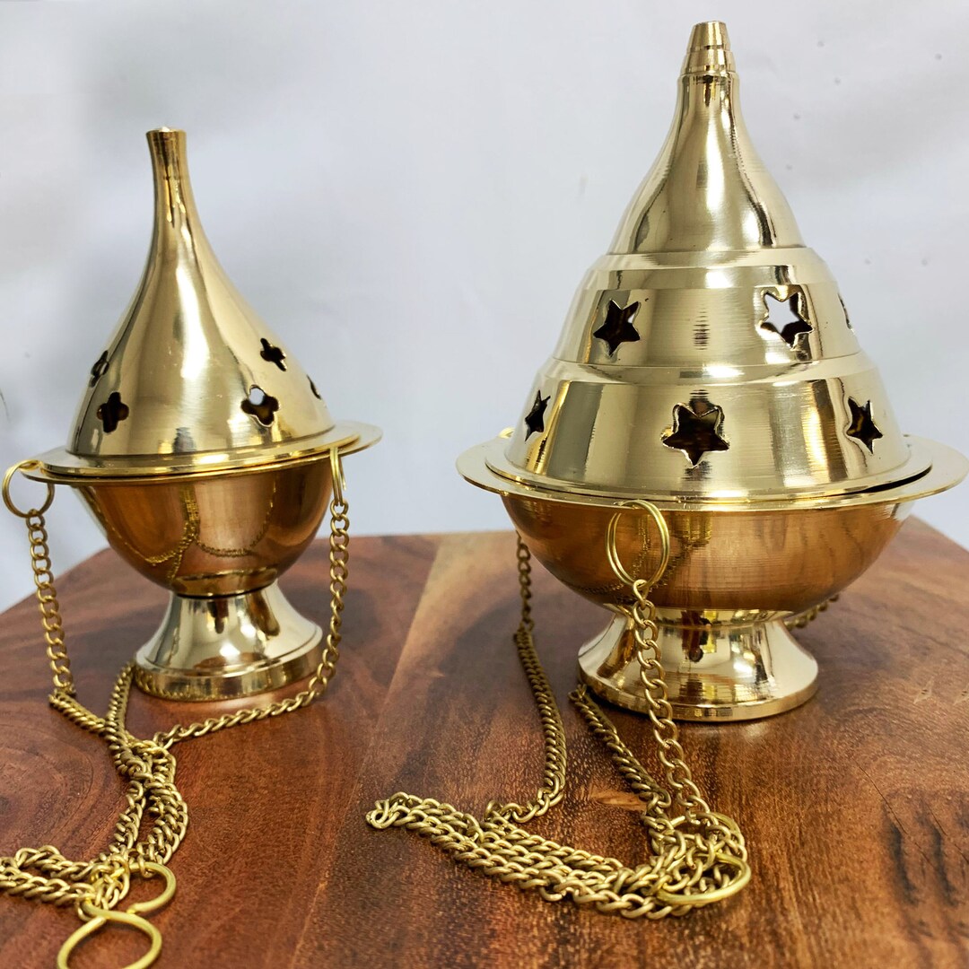Hanging Brass Burner Incense Resin Cone Burner Extra Large - Etsy