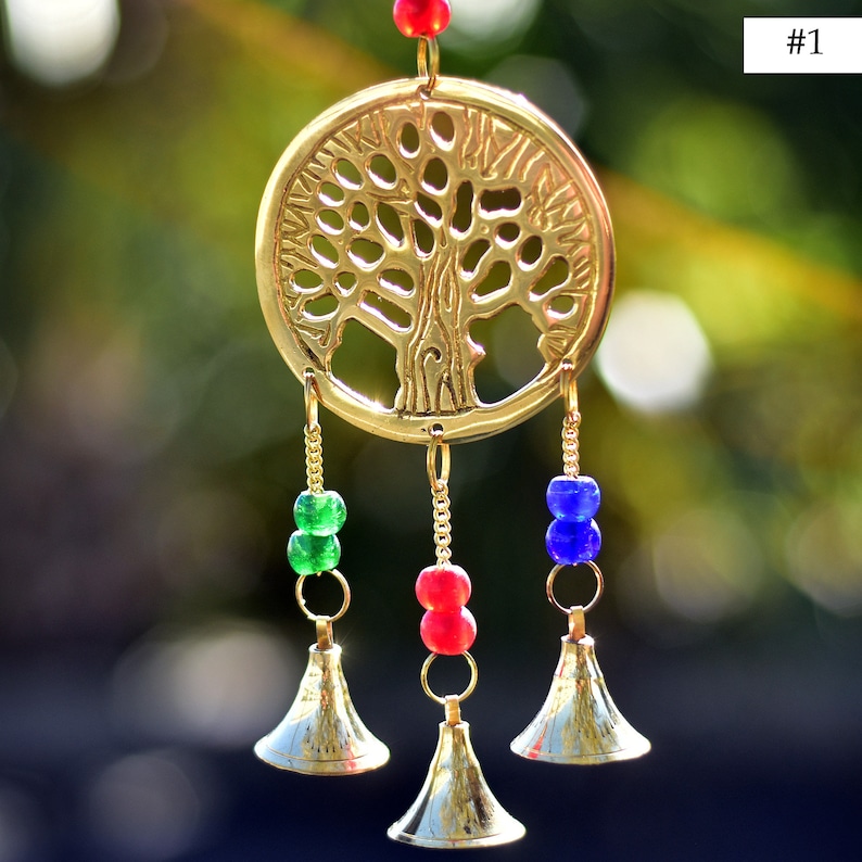 Bohemian Handmade Brass Tree of Life Decorative Beaded Home and Garden ...