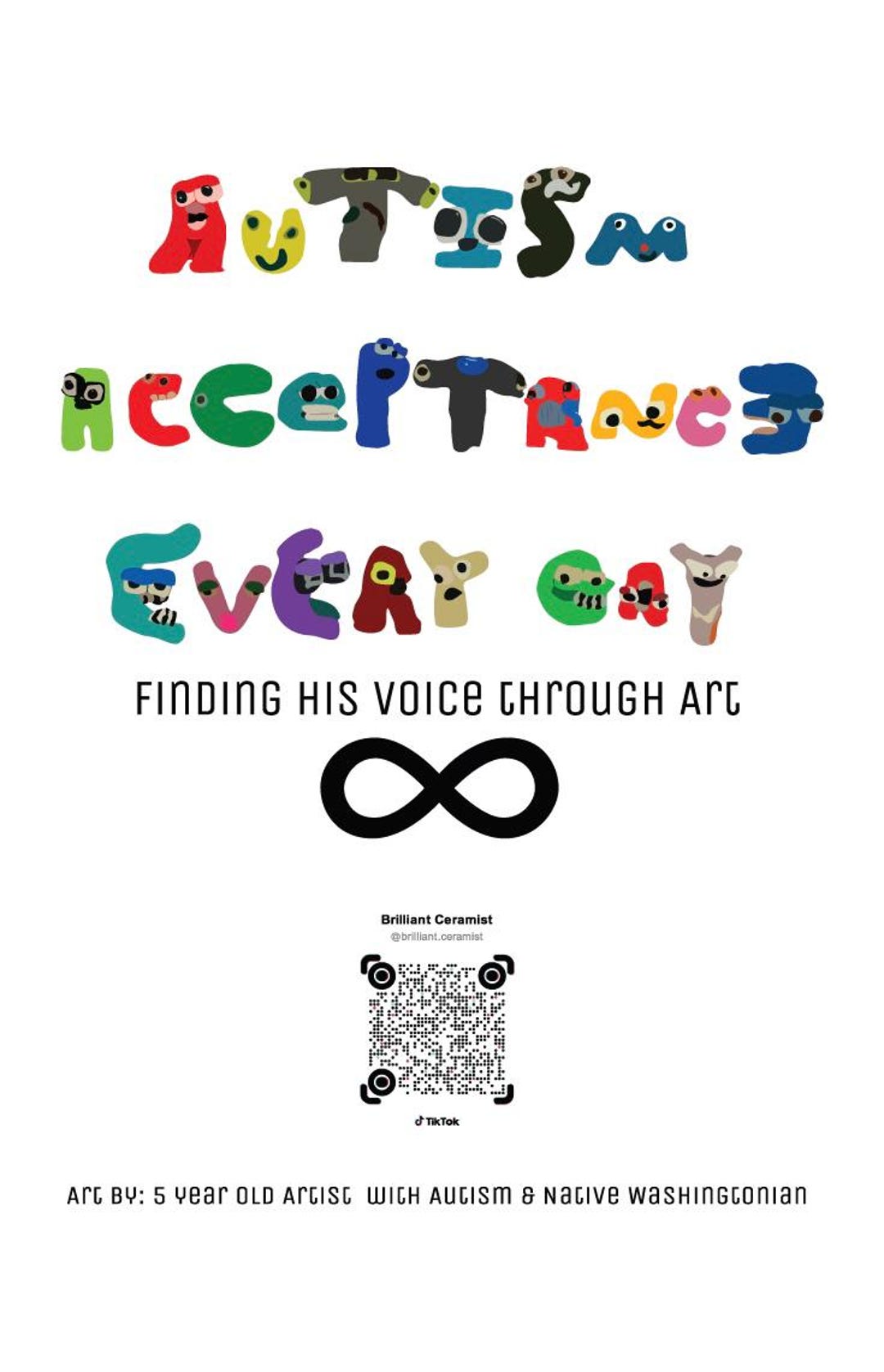 Autism Acceptance Art Print. Finding His Voice Through Art ...