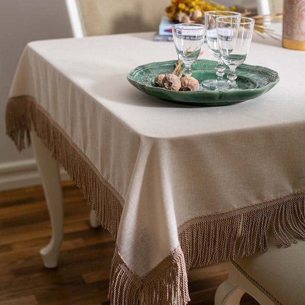 Fringed Tablecloth - Etsy