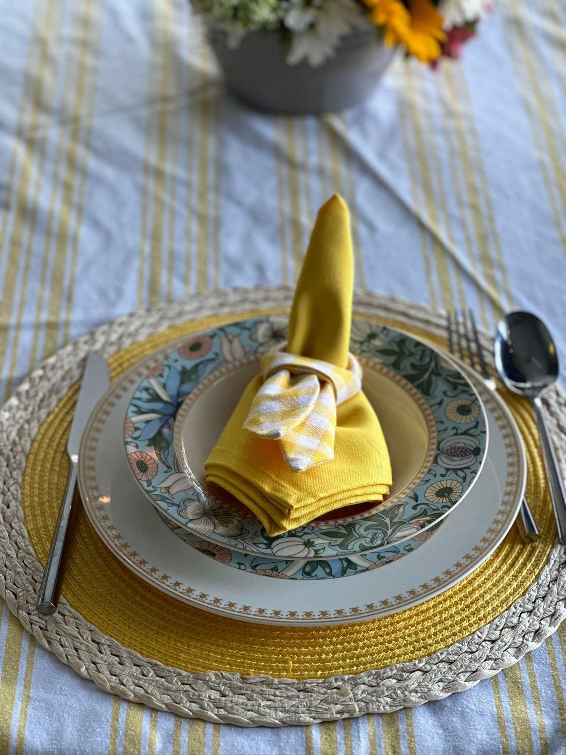 Napkin and Napkin Holder Set of 4, Set of 6, Set of 8, Set of 12, Party ...