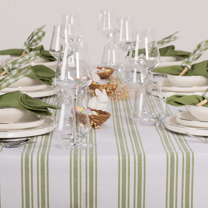 Striped Tablecloth - Etsy