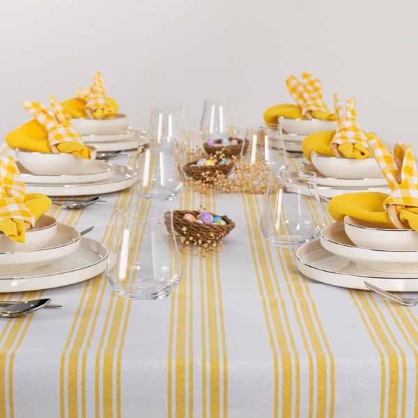 Striped Tablecloth - Etsy