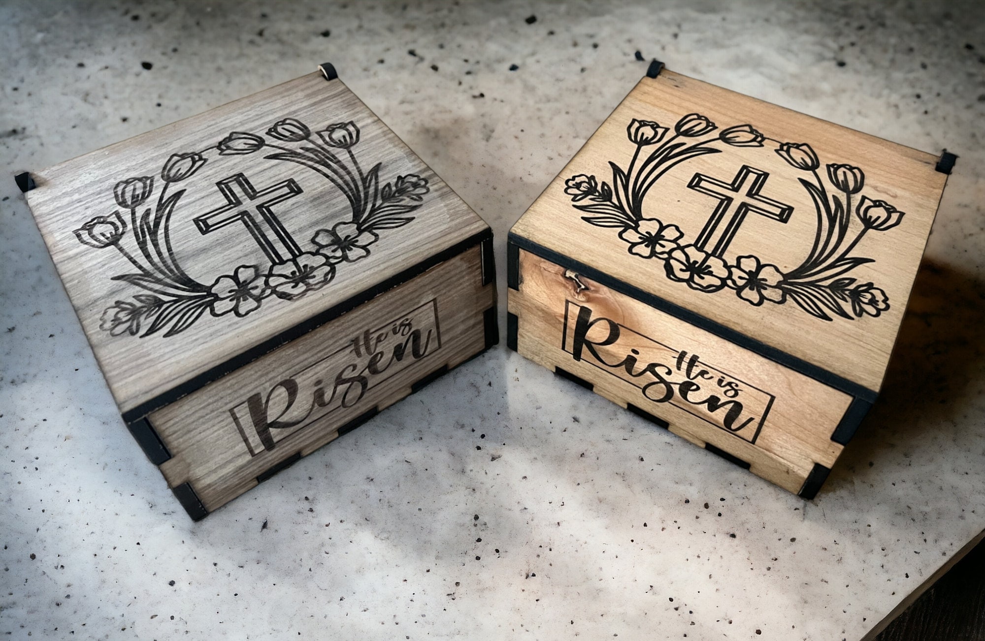 Wooden Easter Cross Box Laser Glowforge Xtool Cut Engraving File - Etsy