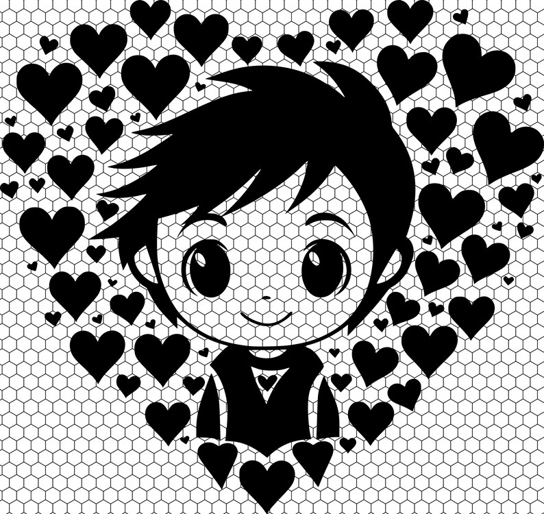 8-designs Heart Character Files SVG Glowforge Xtool Laser Engraving - Etsy