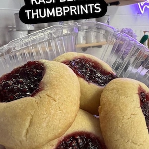 Raspberry Thumbprint Cookies - Etsy