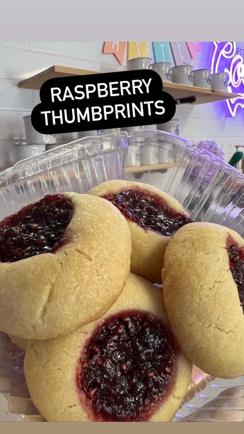 Raspberry Thumbprint Cookies - Etsy