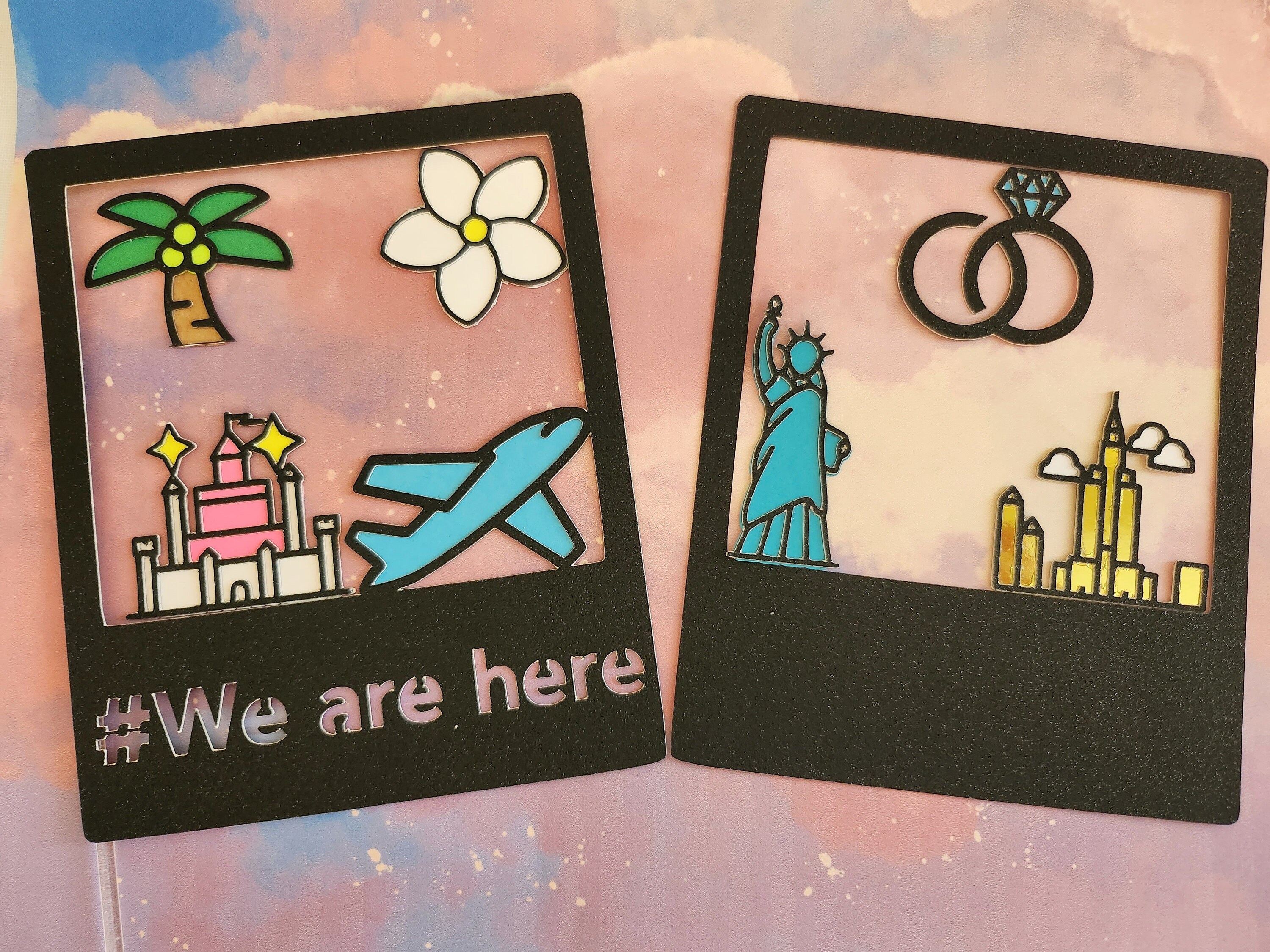 Custom Halloween Trip Polaroid Photo Frame Prop Toppers personalized ...