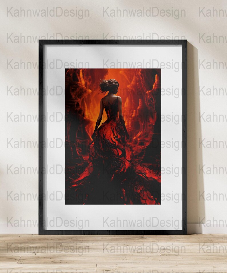 Lava Dress Woman Printable PDF Instant Download - Etsy