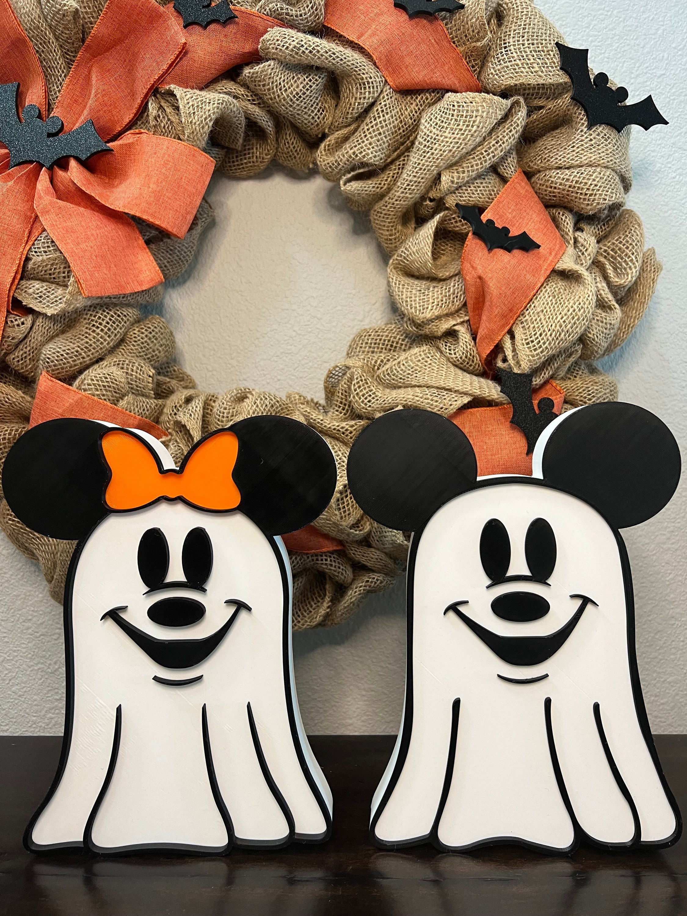 Mickey and Minnie Ghost Décor - Etsy
