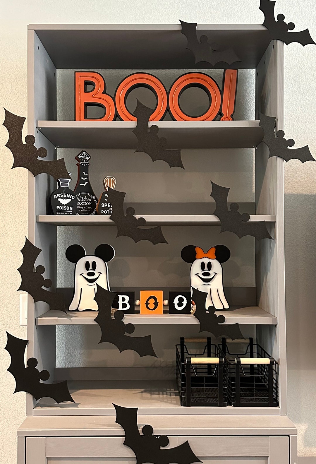 Large Mickey Bats - Wall Mounted - Etsy