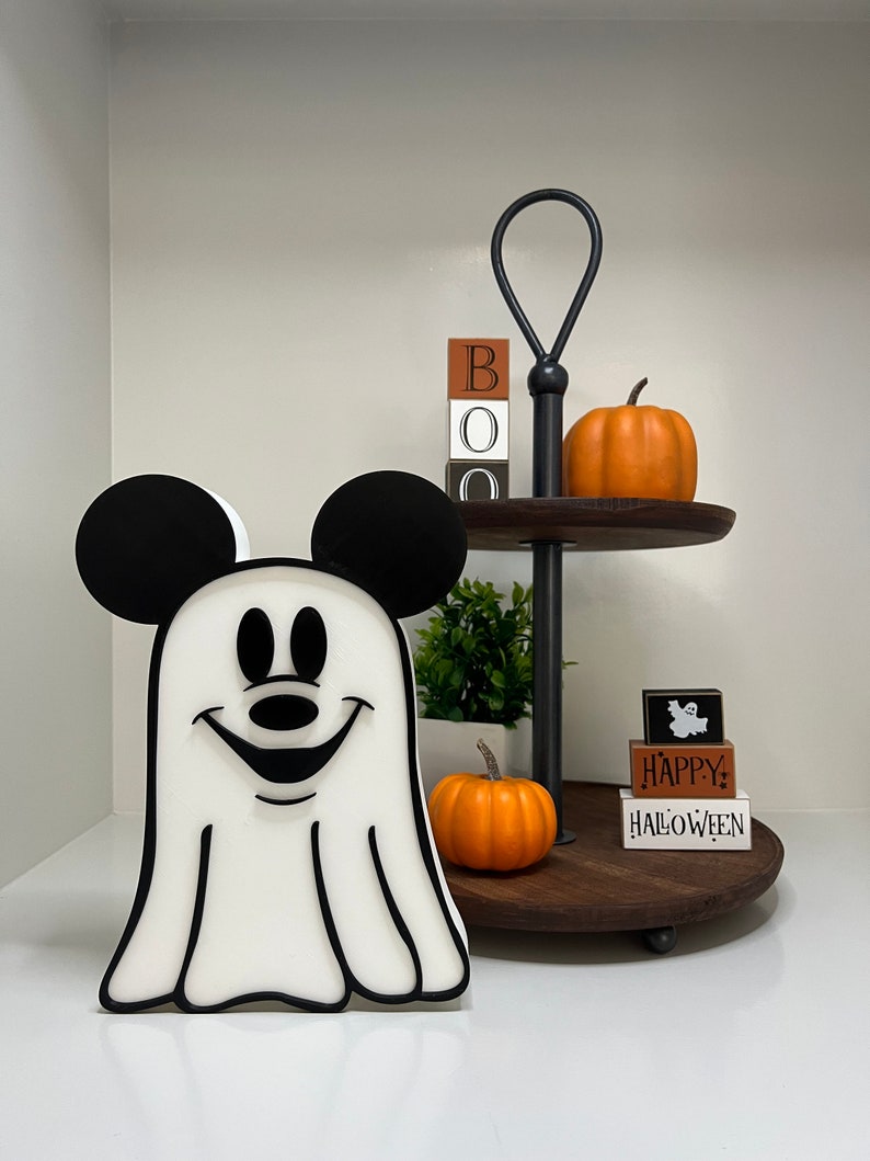Mickey and Minnie Ghost Décor - Etsy