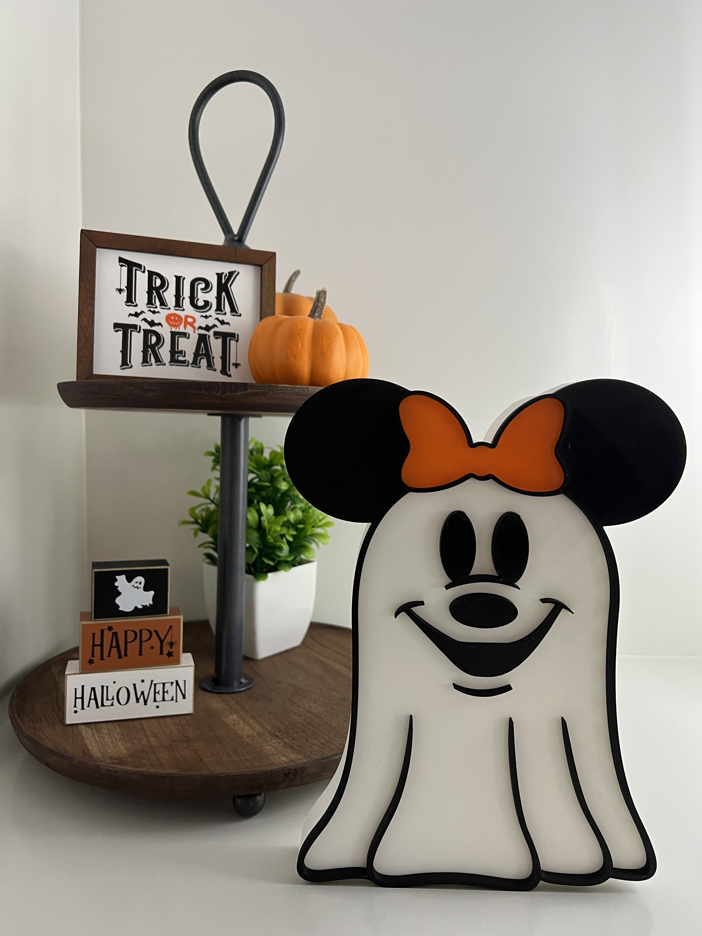 Mickey and Minnie Ghost Décor - Etsy