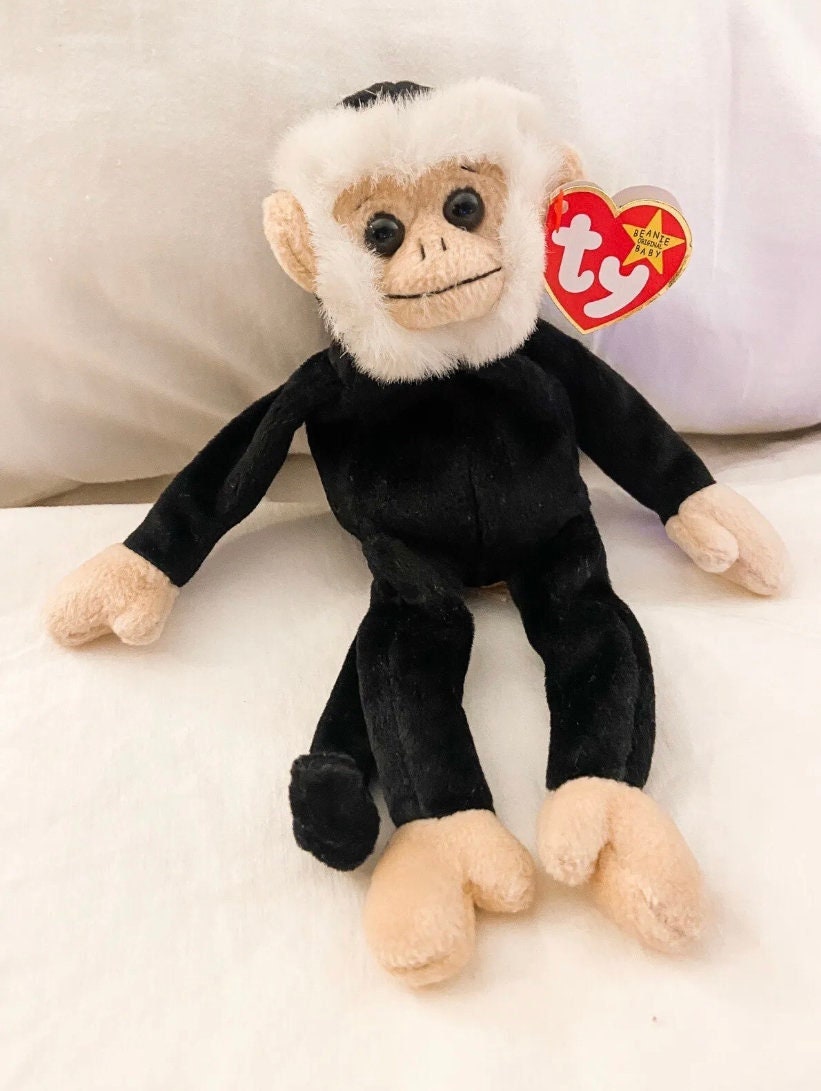 Very RARE-MOOCH the Monkey Beanie Baby. Slippery Tush Tag. PE Pellets ...