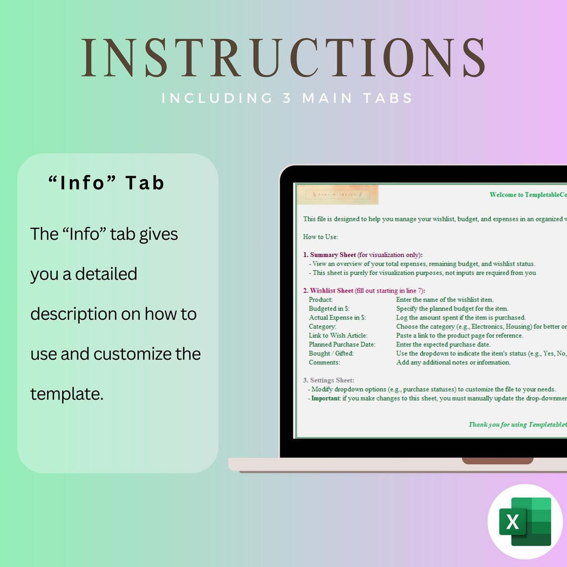 Excel Wishlist | Instant Download | Budget Tracker | Budget Wishlist ...