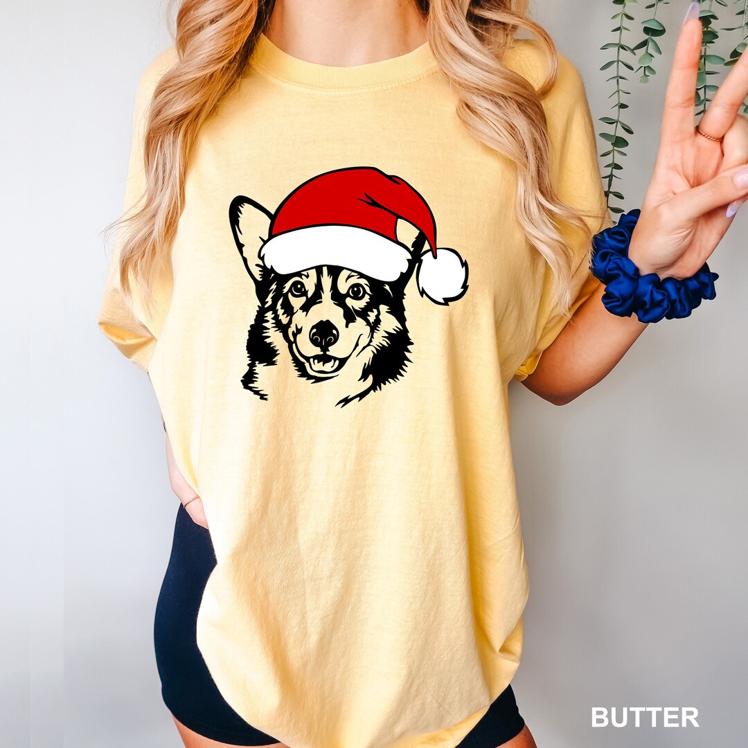 Cordi Body Dog With Santa Hat T-shirt Cordi Body Mountain - Etsy