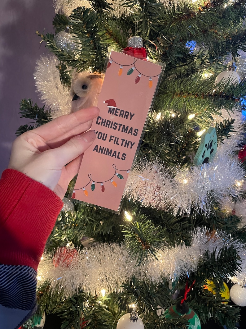 Merry Christmas You Filthy Animals Bookmark - Etsy