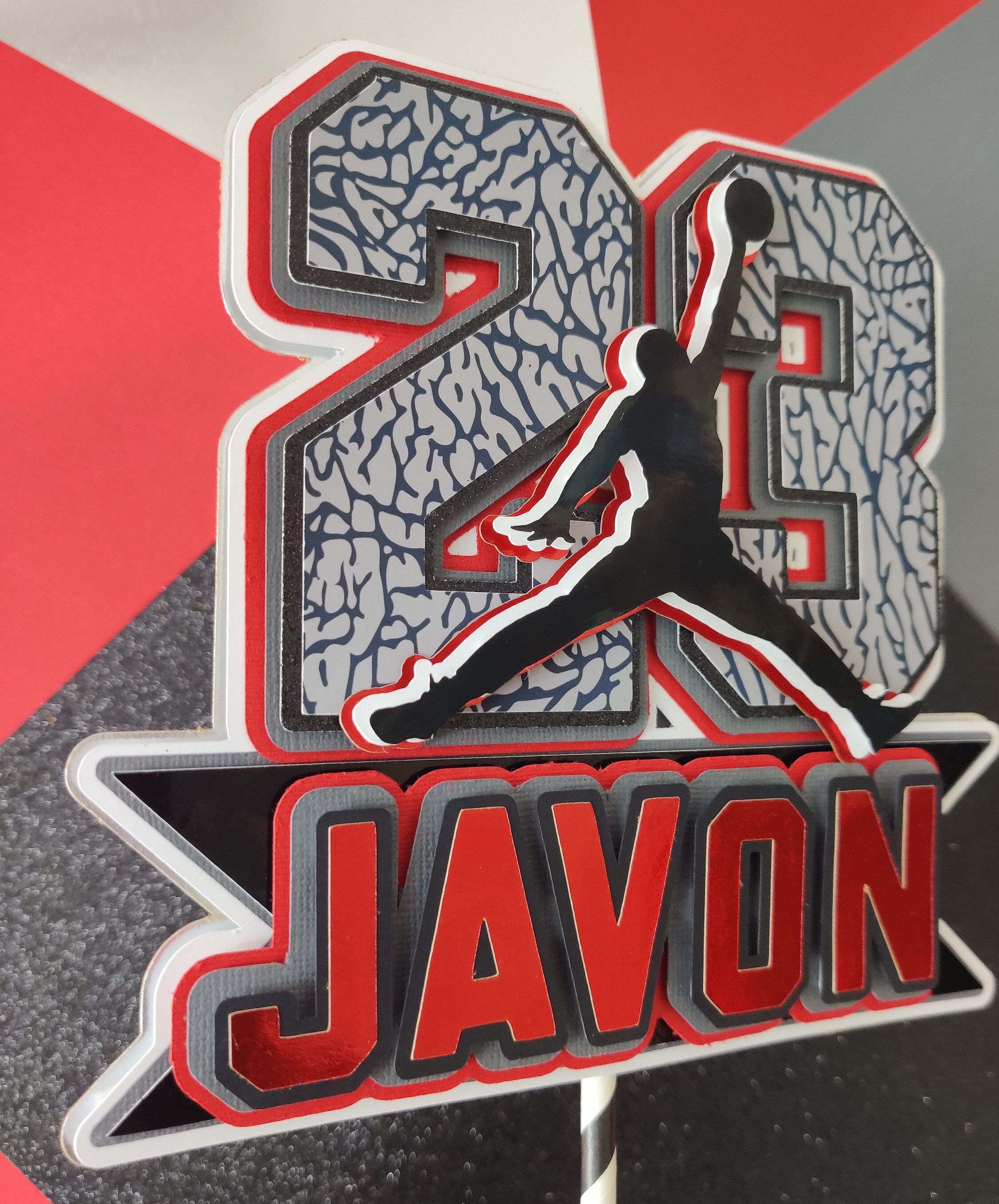 Jordan Inspired Birthday Party Cake Topper, Jordan Themed Cake Topper ...