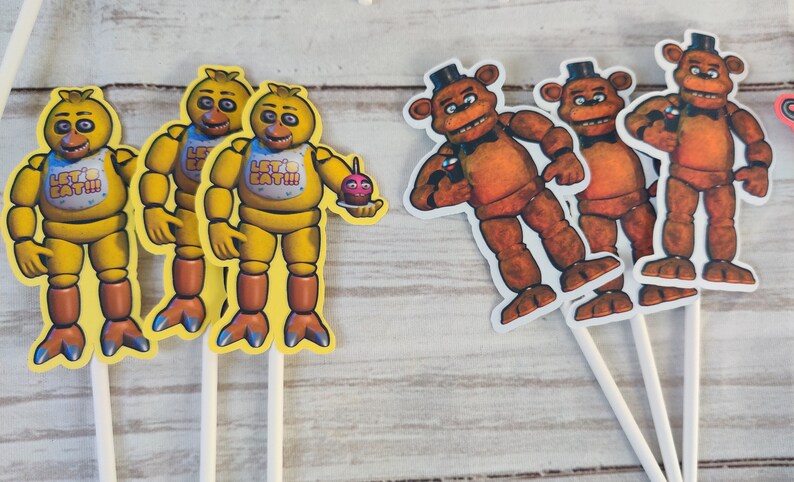 Five Nights at Freddy's Birthday Party Cupcake Toppers, 5 Nights ...