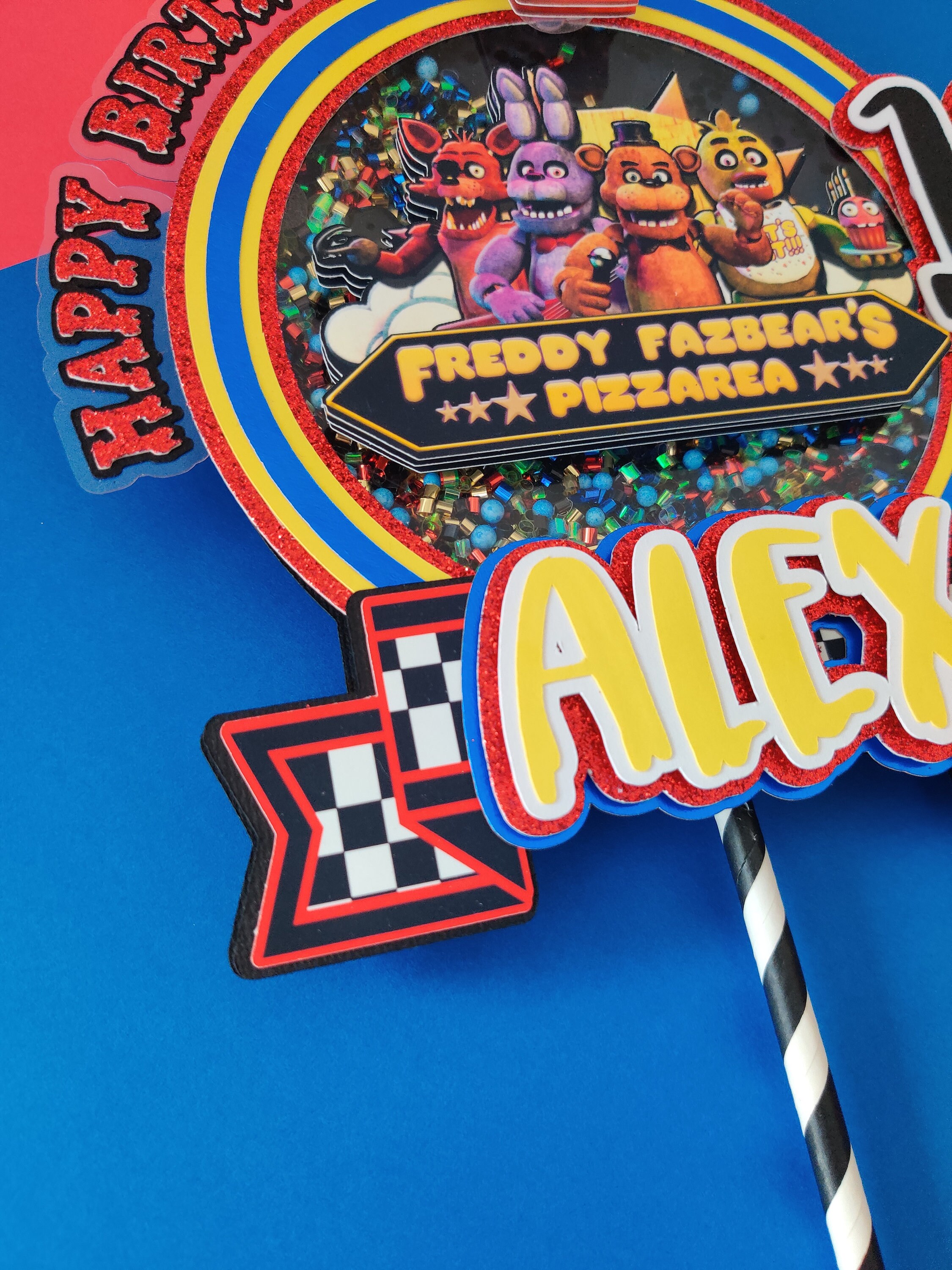 Five Nights at Freddy's Birthday Party Cake Topper, 5 Nights Birthday ...