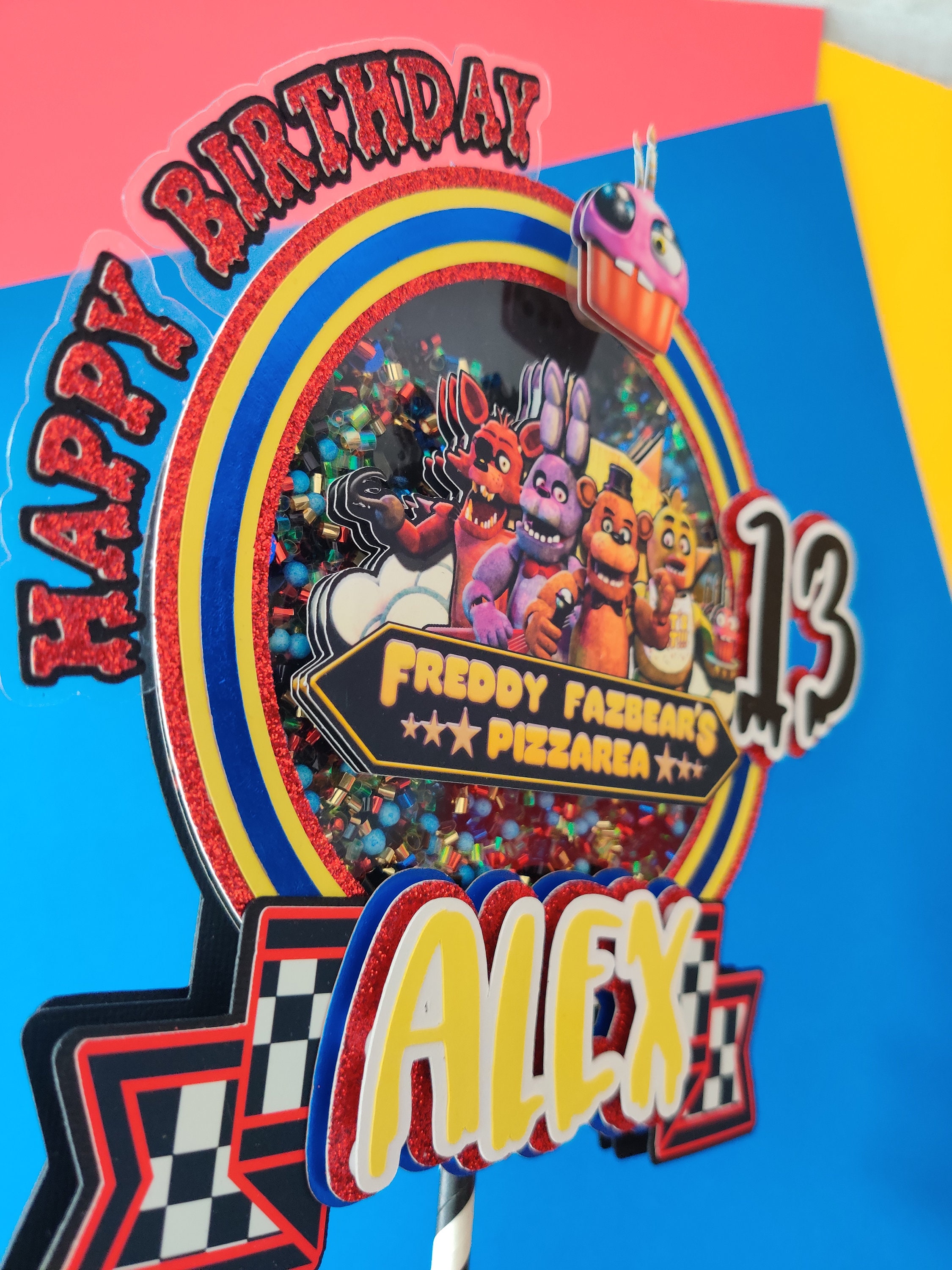 Five Nights at Freddy's Birthday Party Cake Topper, 5 Nights Birthday ...
