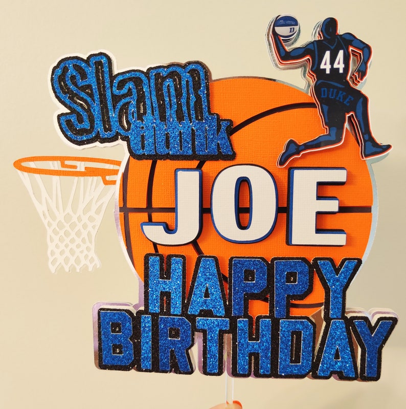 Basketball Birthday Cake Topper, Basketball Party Cake Topper, Sports ...