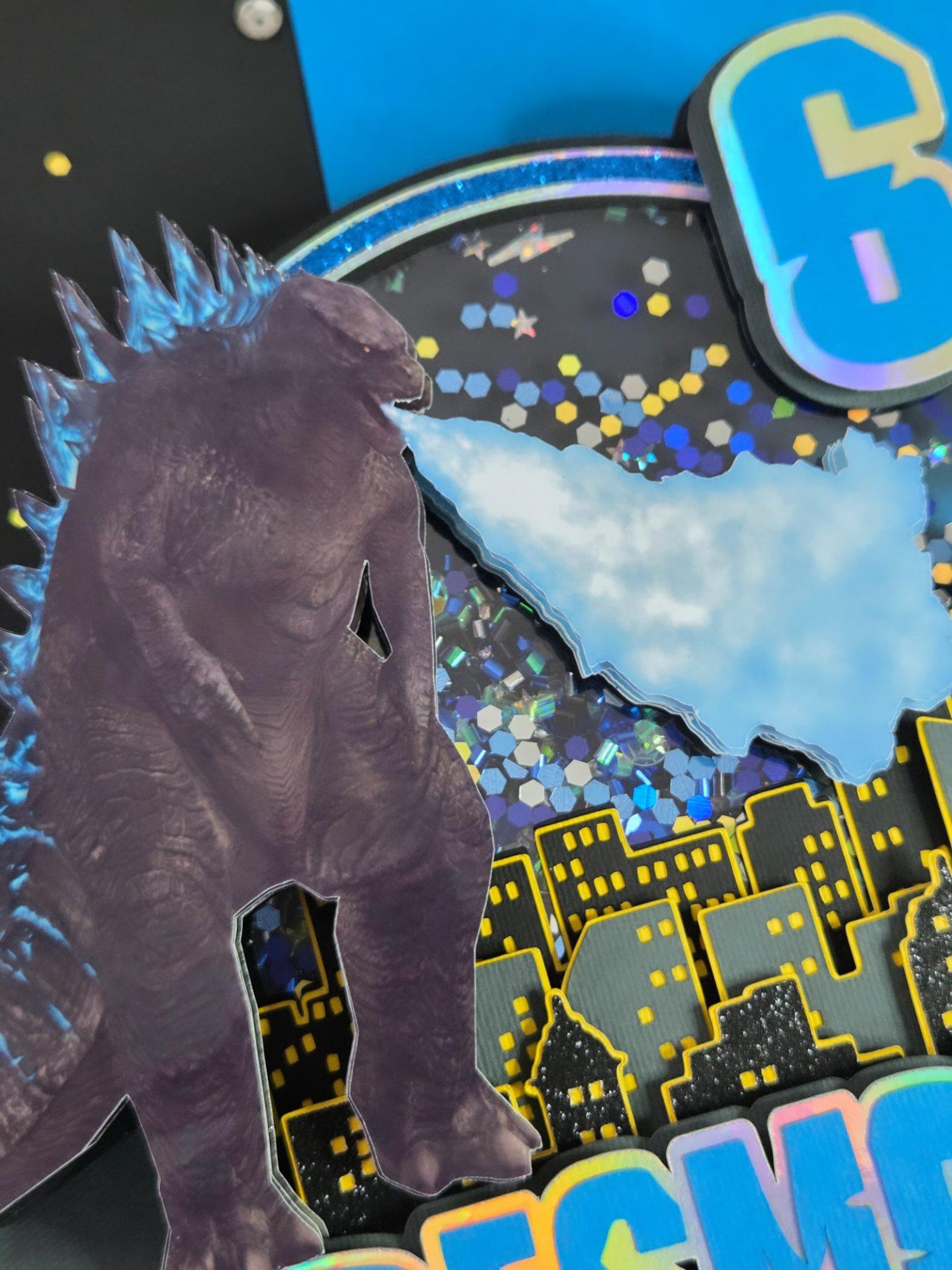 Godzilla Cake Topper, Personalized Godzilla Birthday Cake Topper ...