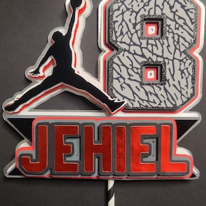 Jordan Inspired Birthday Party Cake Topper, Jordan Themed Cake Topper ...