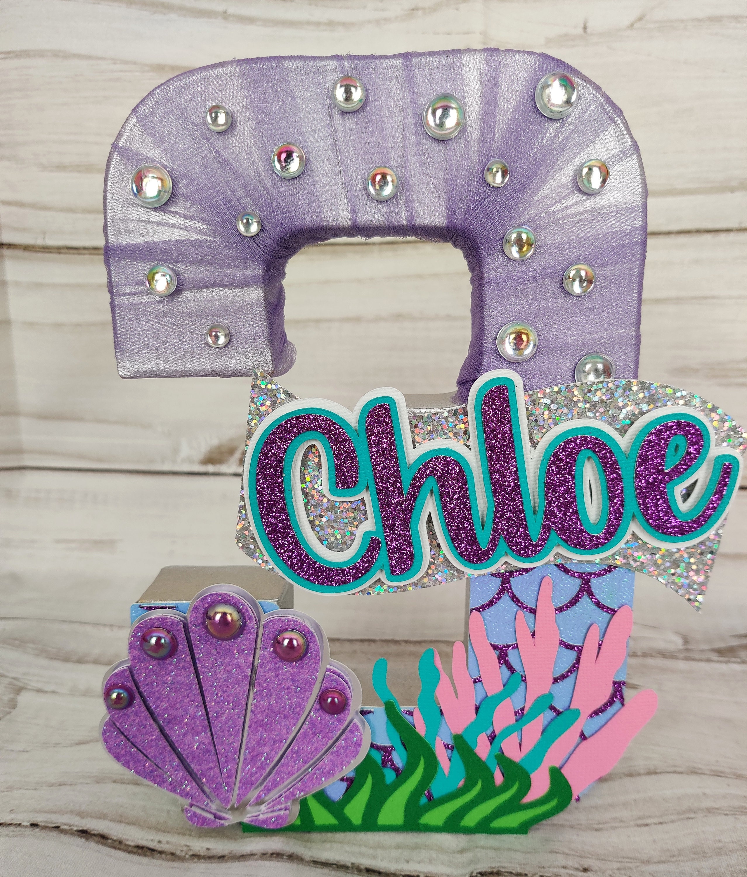 Mermaid Theme Birthday Party Letters, Mermaid Paper Mache Letters ...