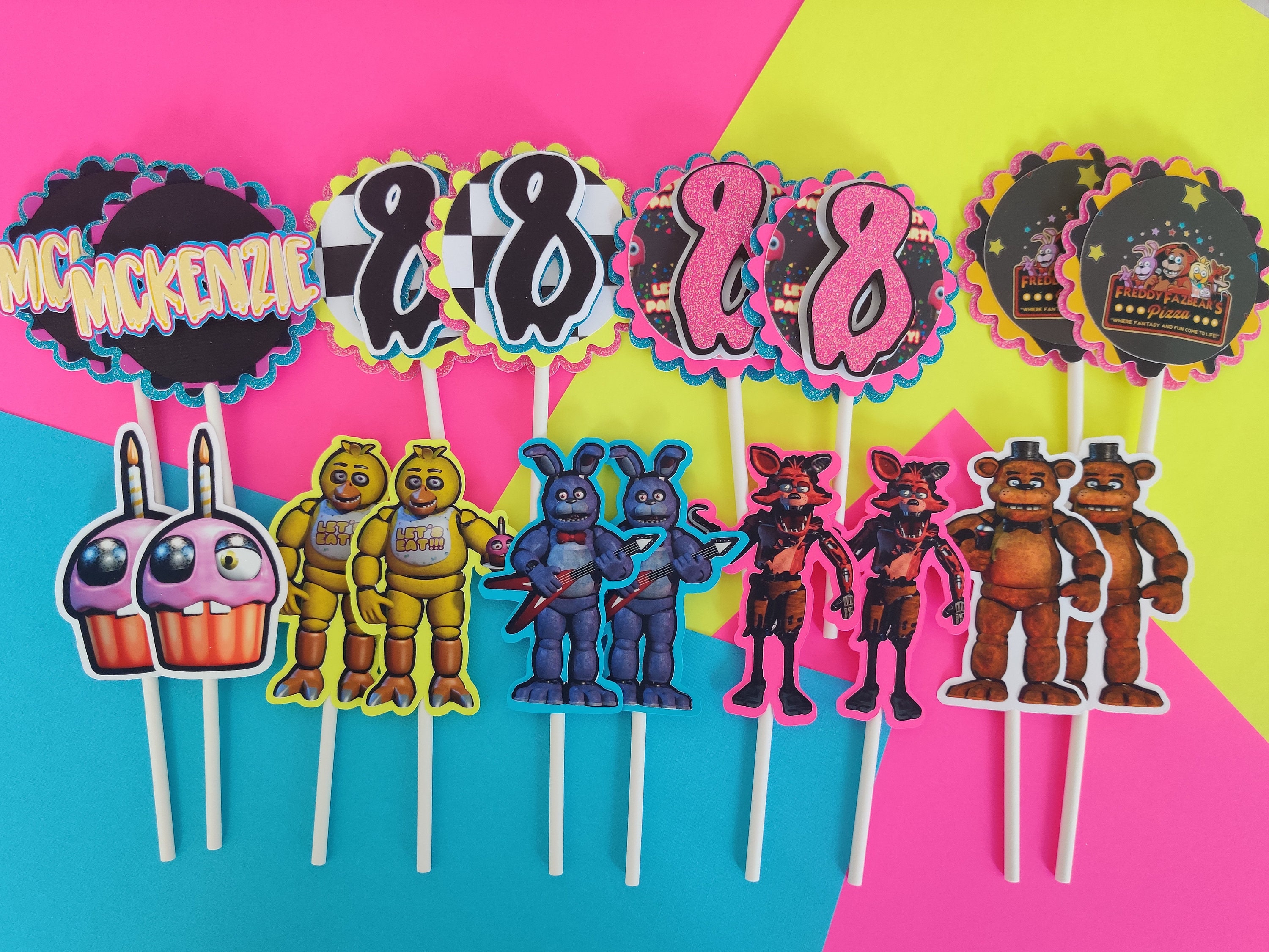 Five Nights at Freddy's Birthday Party Cupcake Toppers, 5 Nights ...
